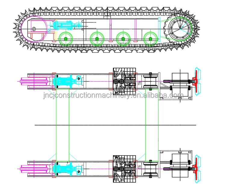 Track Chassis Assy Steel Undercarriages Track Systems For Excavator ...