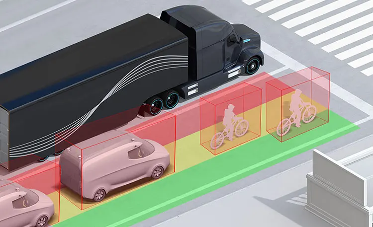 Bus Truck Blind Spot Detection System Backup Side View Camera Monitor ...