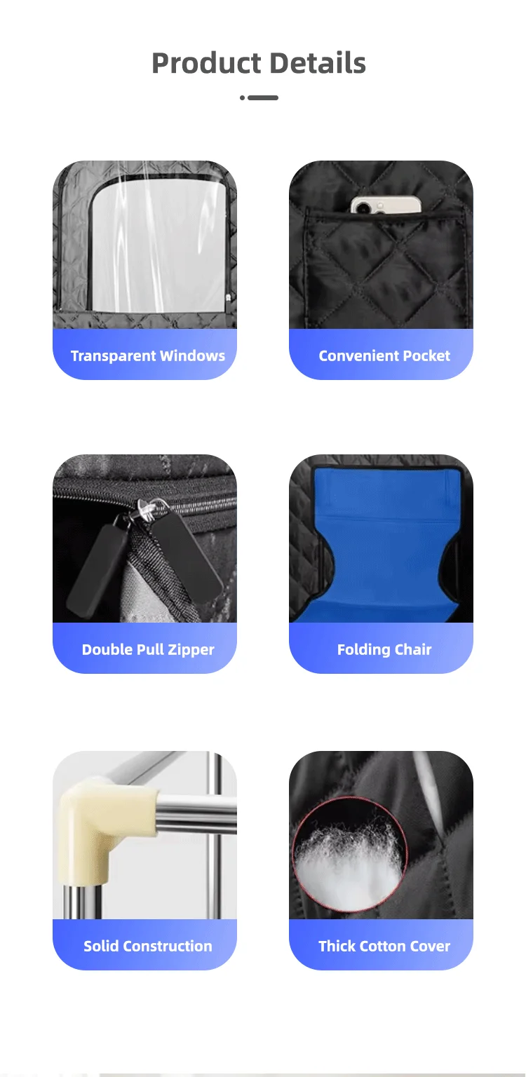 Full Body Home Relaxation Steam Wet Sauna Box 3L Steamer