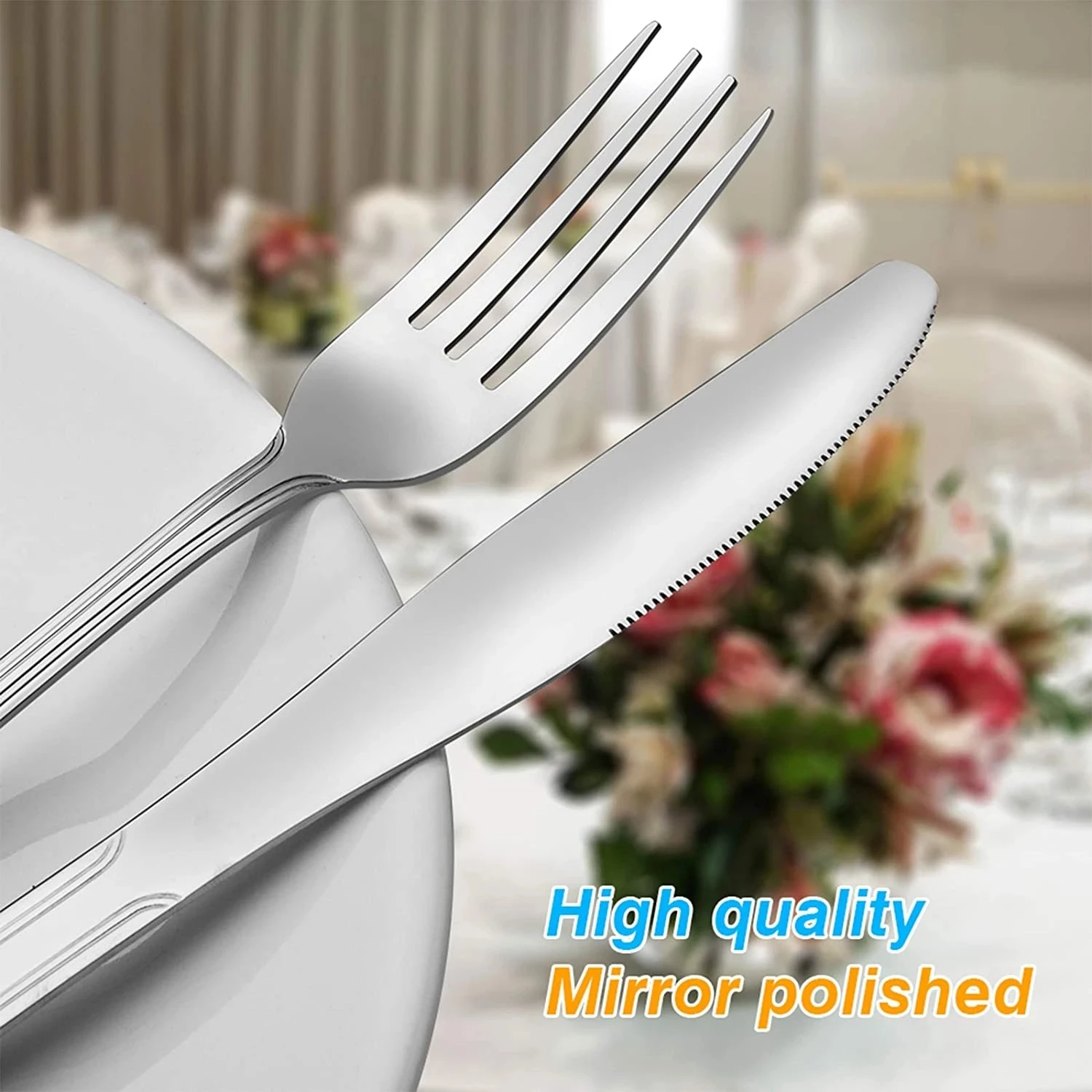 Hotel Cutlery Set - Stainless Steel Gold Spoon Utensils
