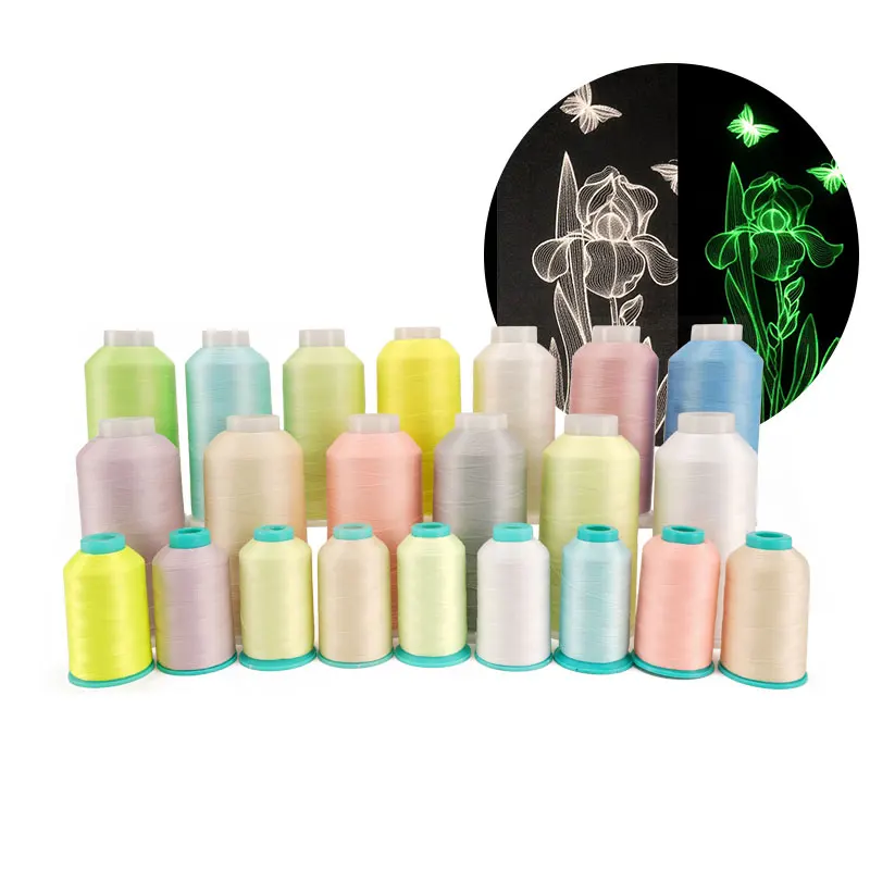 High Quality Strong Glow in the Dark Mercerized Fluorescent Polyester ...