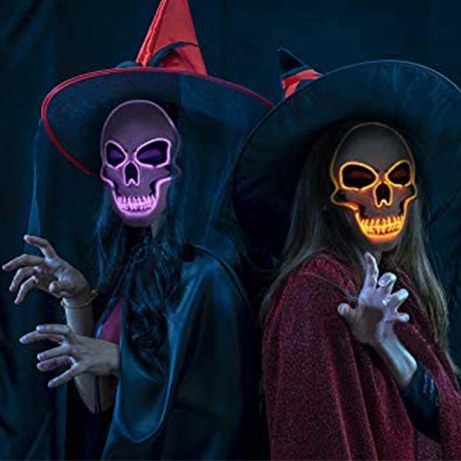 Light Up Hacker Purge Mask Scary Led Mask For Cosplay Costumes Festival ...