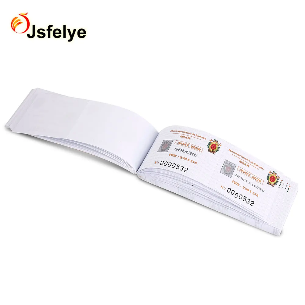 Perforated line Watermark paper ticket in booklet printing| Alibaba.com