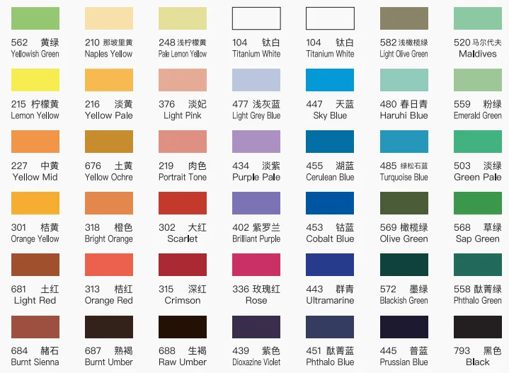 Marie's Acrylic Paint Set - 42 Nox-Toxic Colors for Art