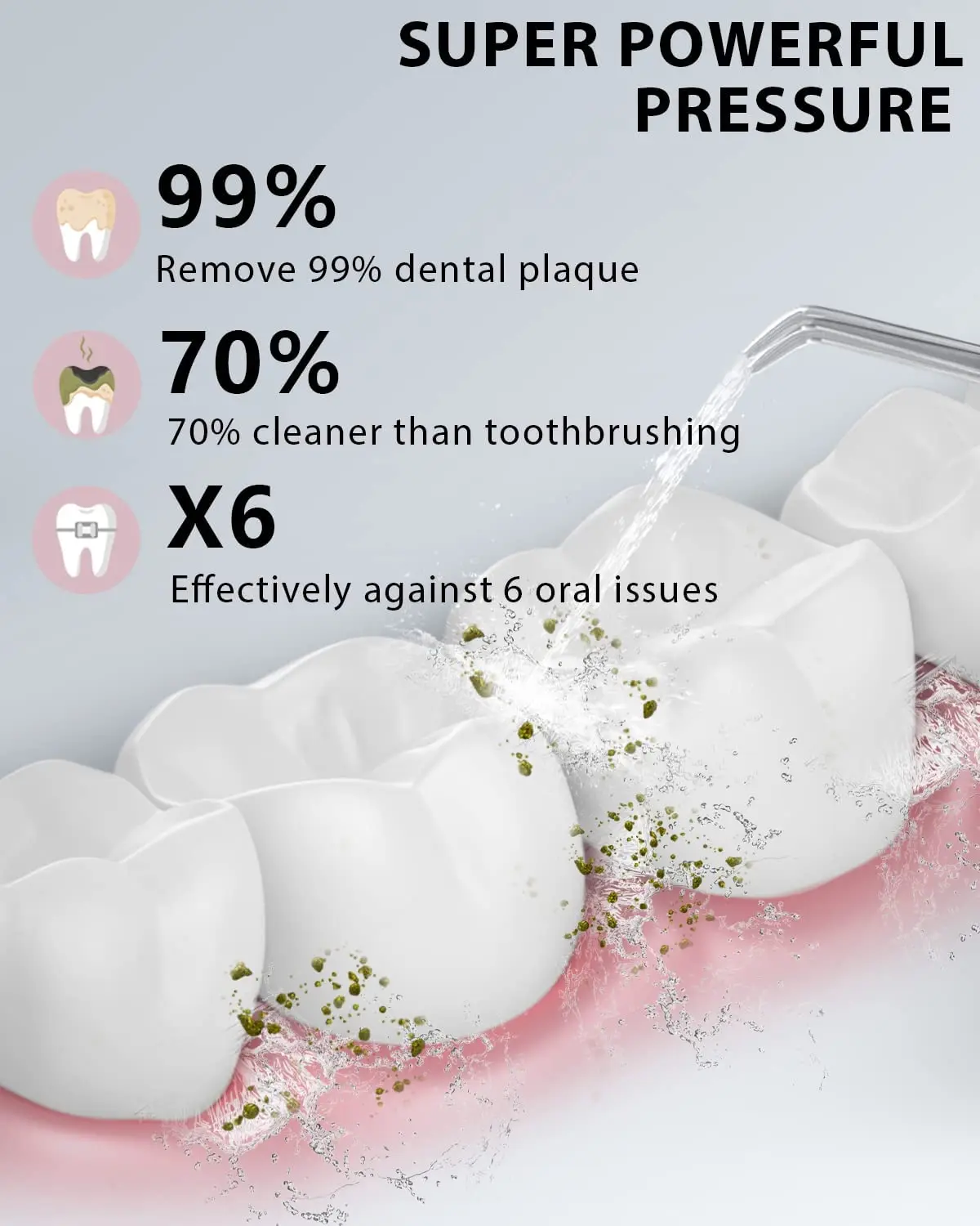 Smart Cordless Portable Water Flosser - Effective Teeth Cleaning