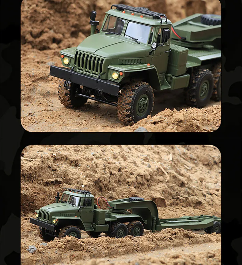 1/16 RC Trailer Model WPL B36-3 6WD 2.4G RTR off Road Proportional Electric Remote Control RC ...