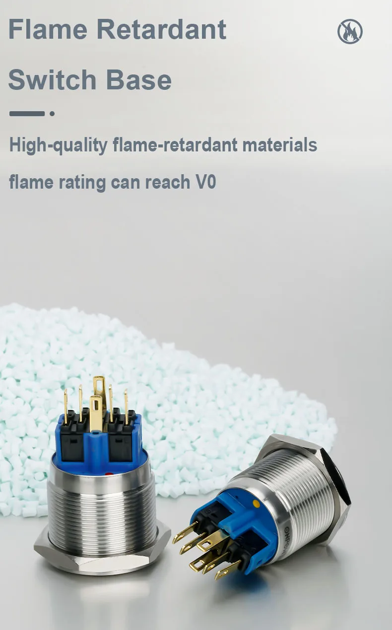 22mm Stainless Steel Metal Momentary Push Button Switch,ring Led, with ...