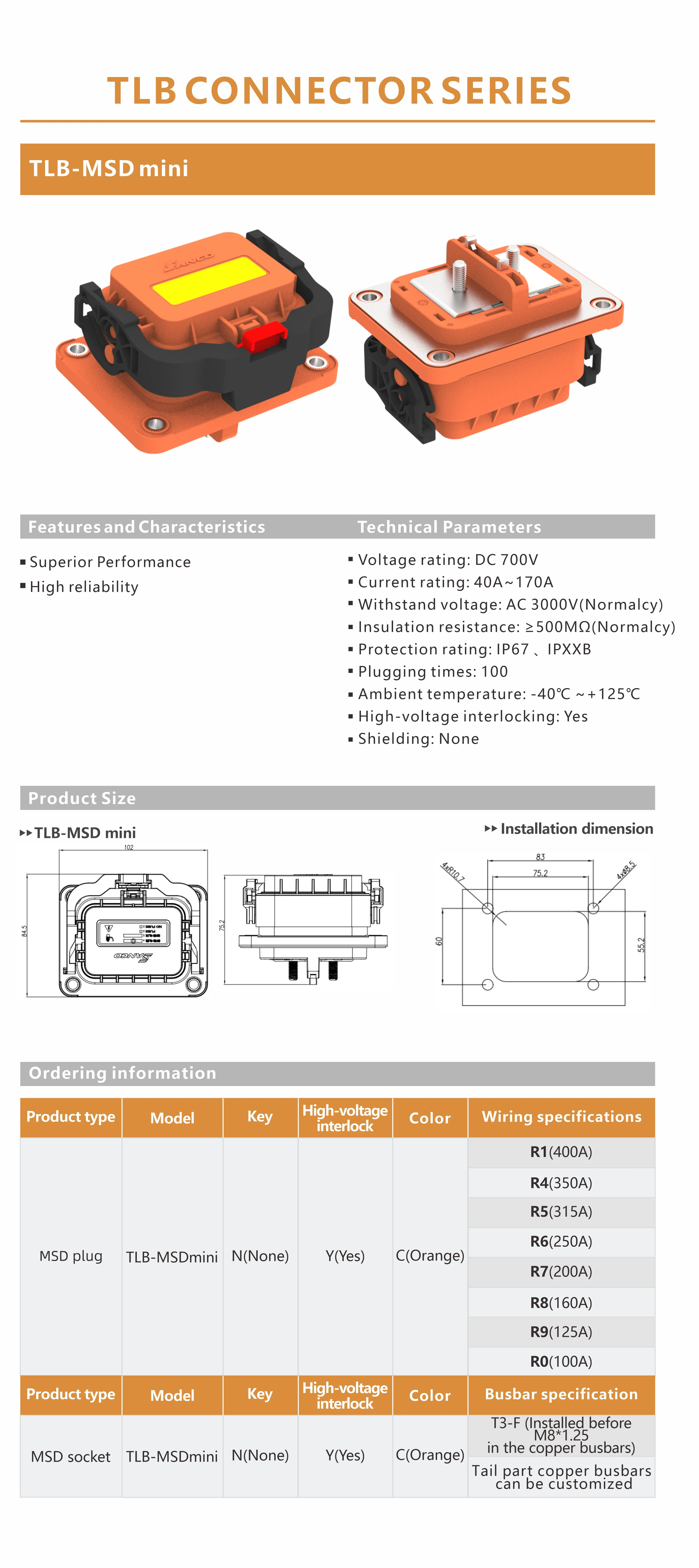 Customized Fuse Msd Ev Connector Manual Service Disconnect Msd For Pdu ...