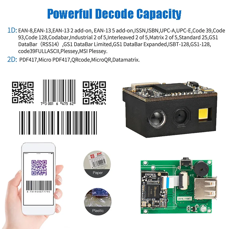 2D OEM Barcode Scanner Module - Fast and Reliable Scanning