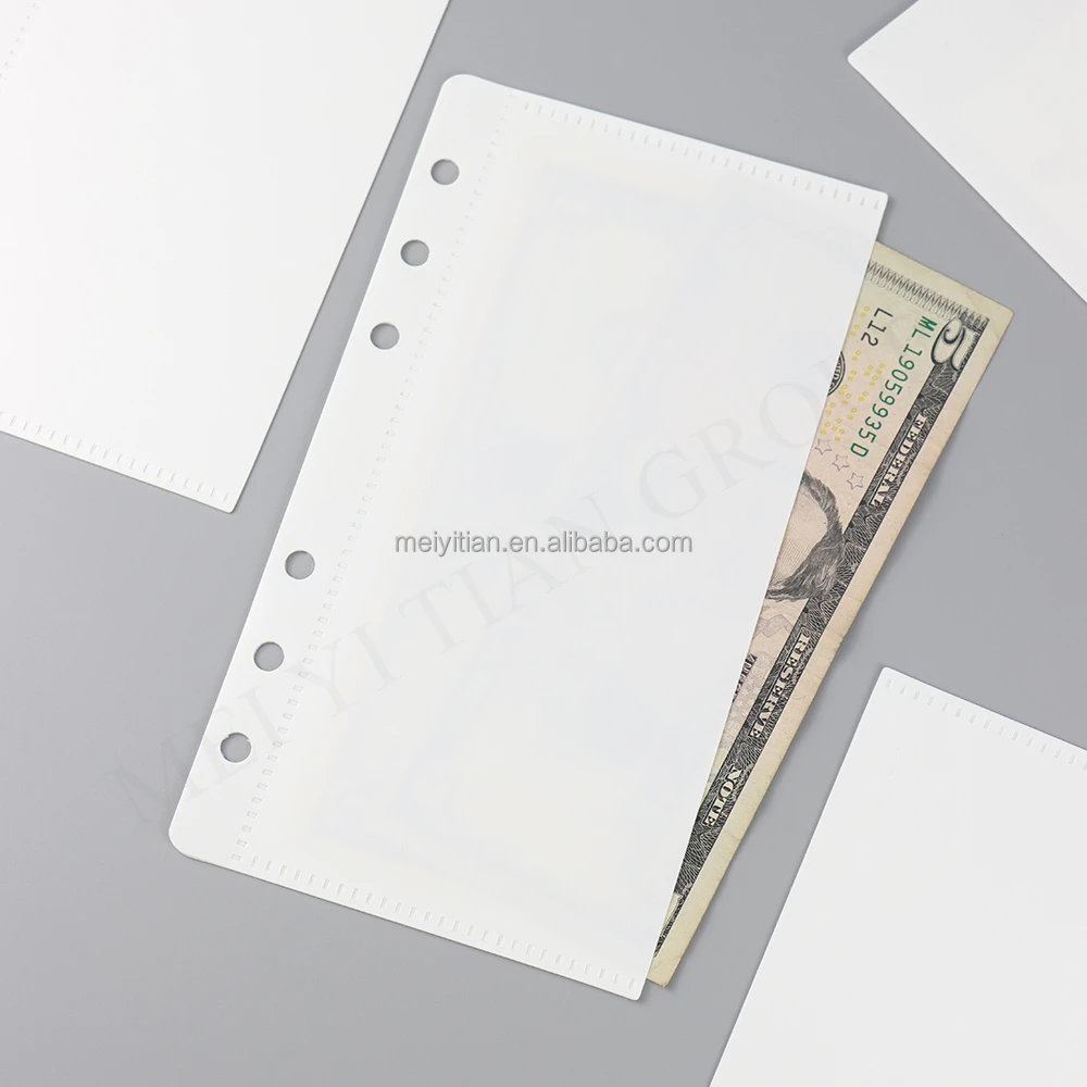 A6 White Black PP Cash Envelopes - Budgeting Organizers