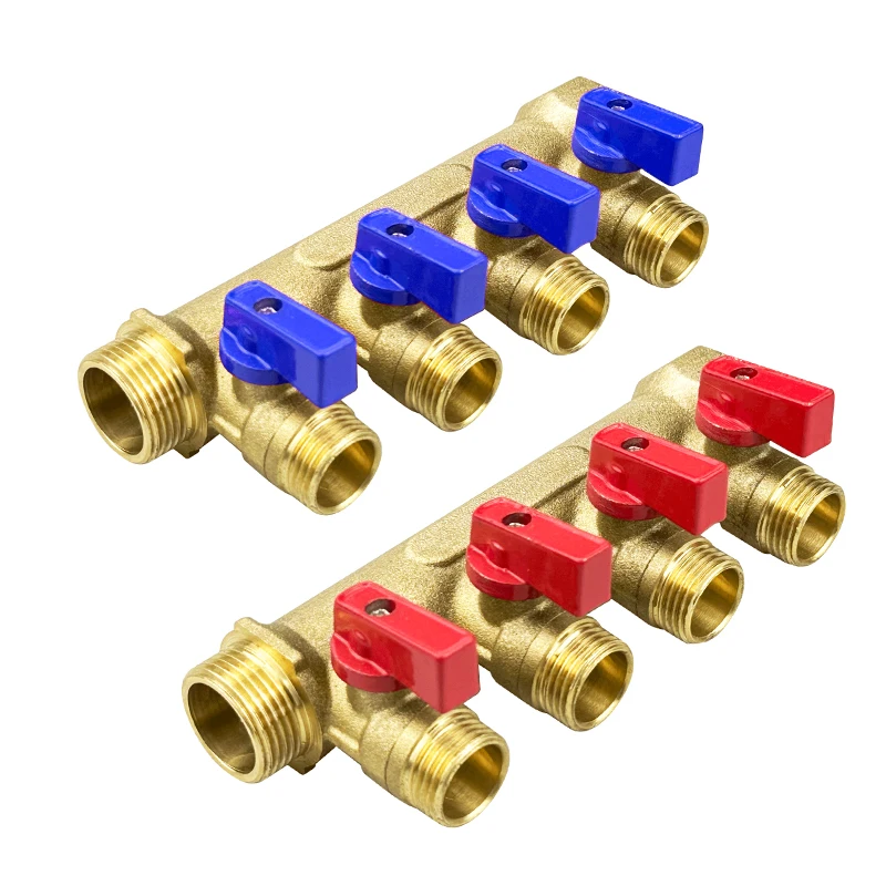 High-Temperature Brass Ball Valve Compression Manifold with Connector ...