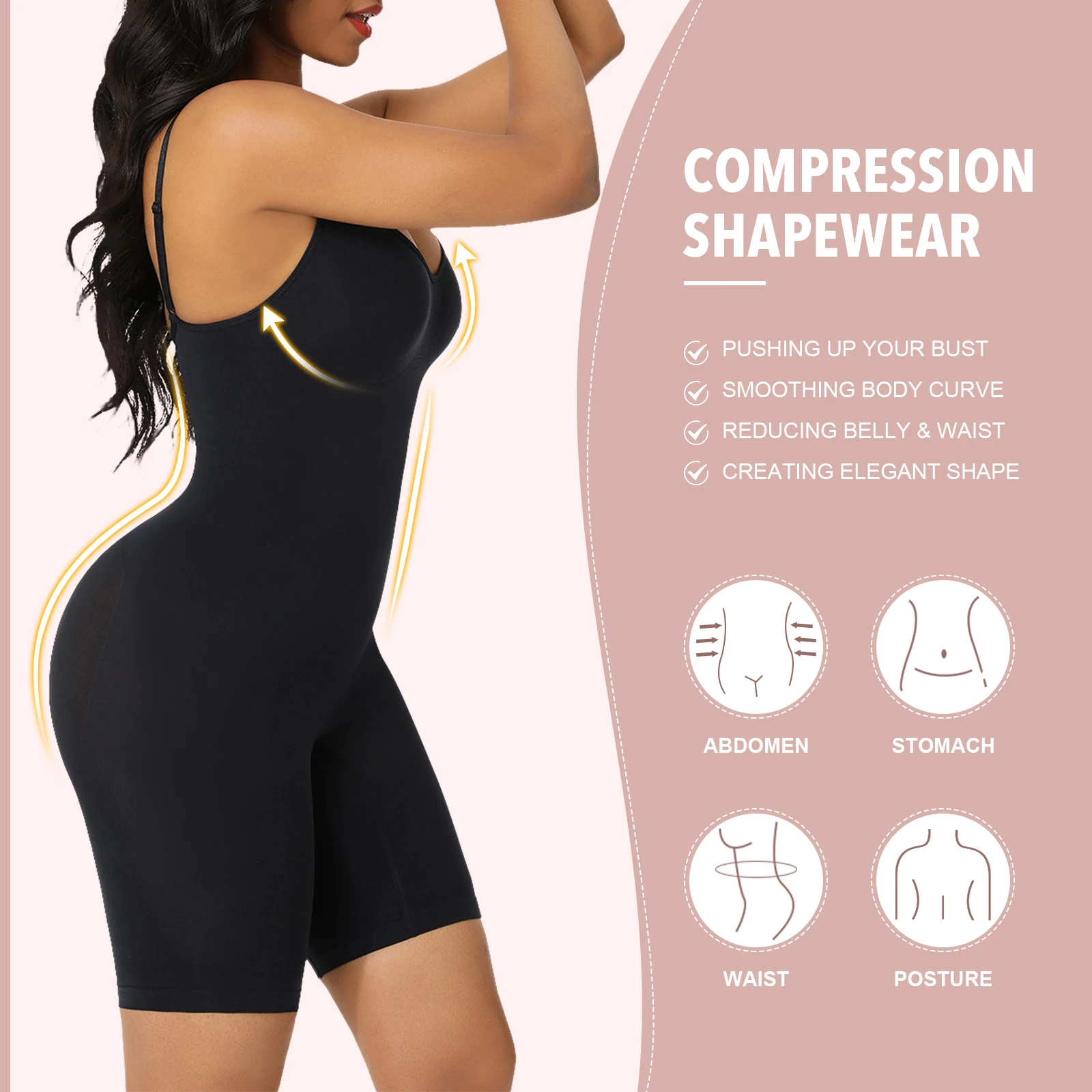 Hexin Wholesale Tiktok Hot Selling Custom Women Body Shaper Full Body ...