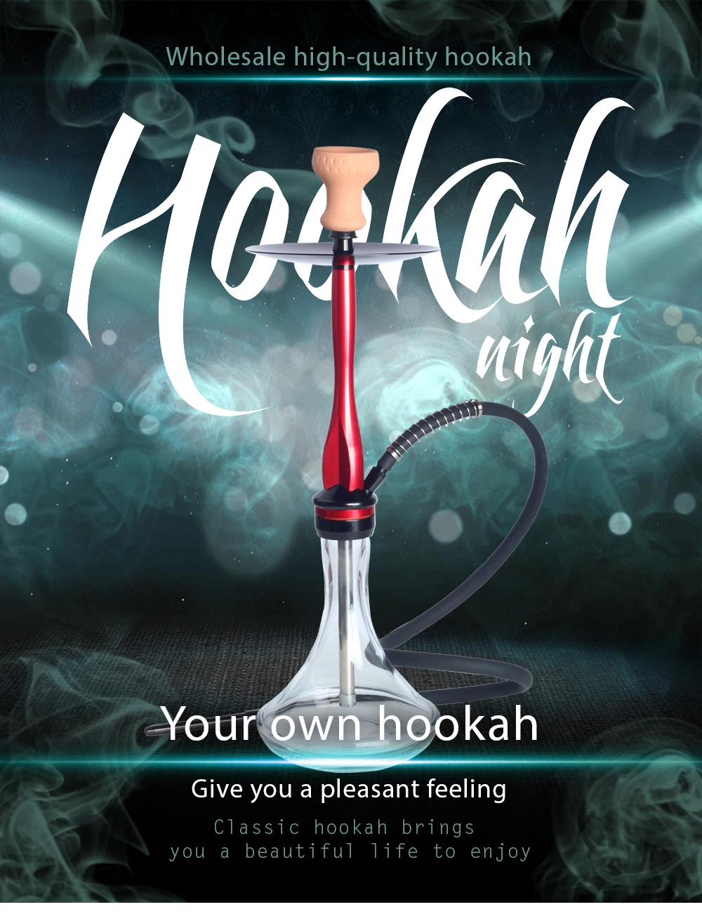 Customized Exclusive Logo Hookah Golden And Luxurious Metal Hookah ...