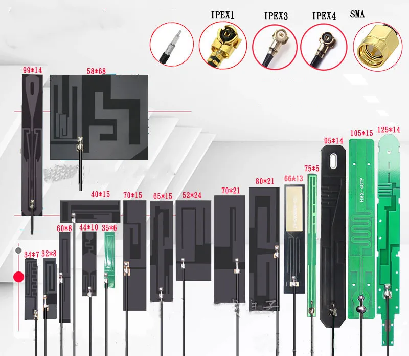 Internal Flexible Pcb Gsm Ipex Antenna,915mhz Lora Fpc Flex Helium ...
