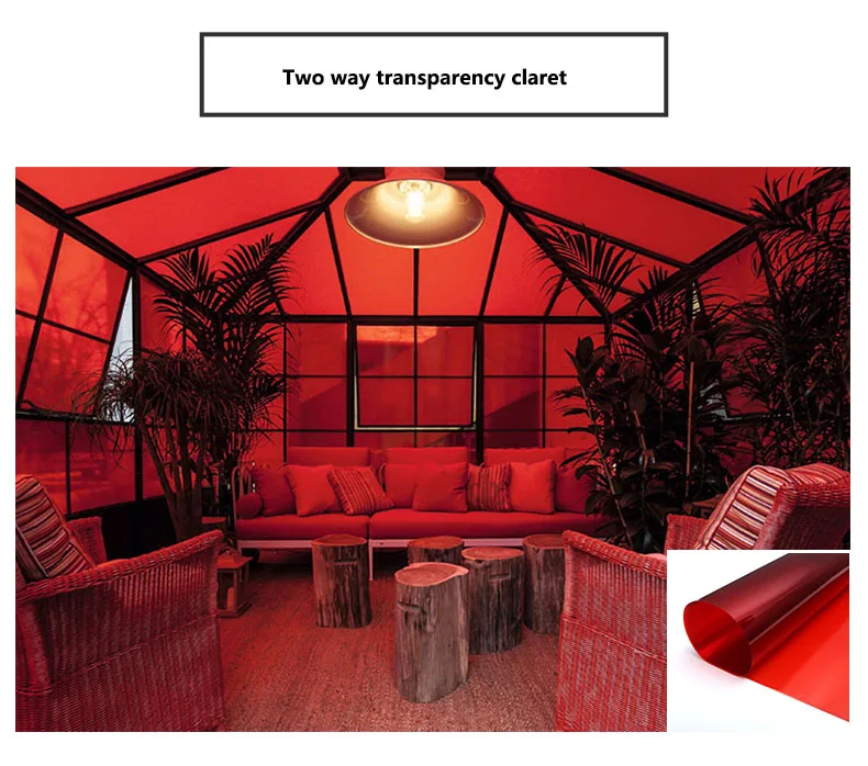 Rose Red Color Glass Film - Decorative & Functional