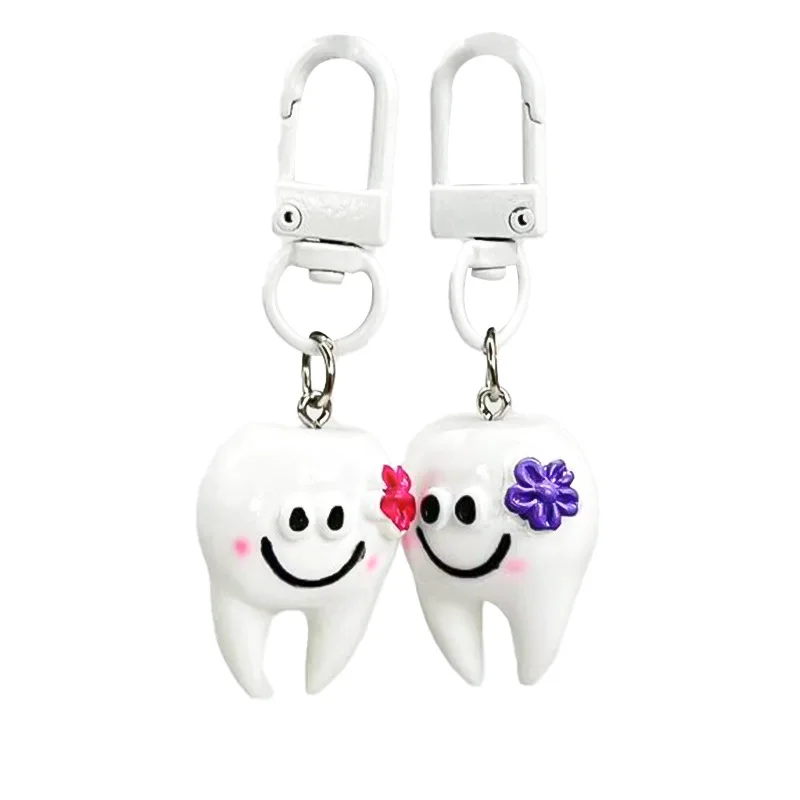 Promotional 3D Simulation Cute Cartoon Teeth Shape Keychain