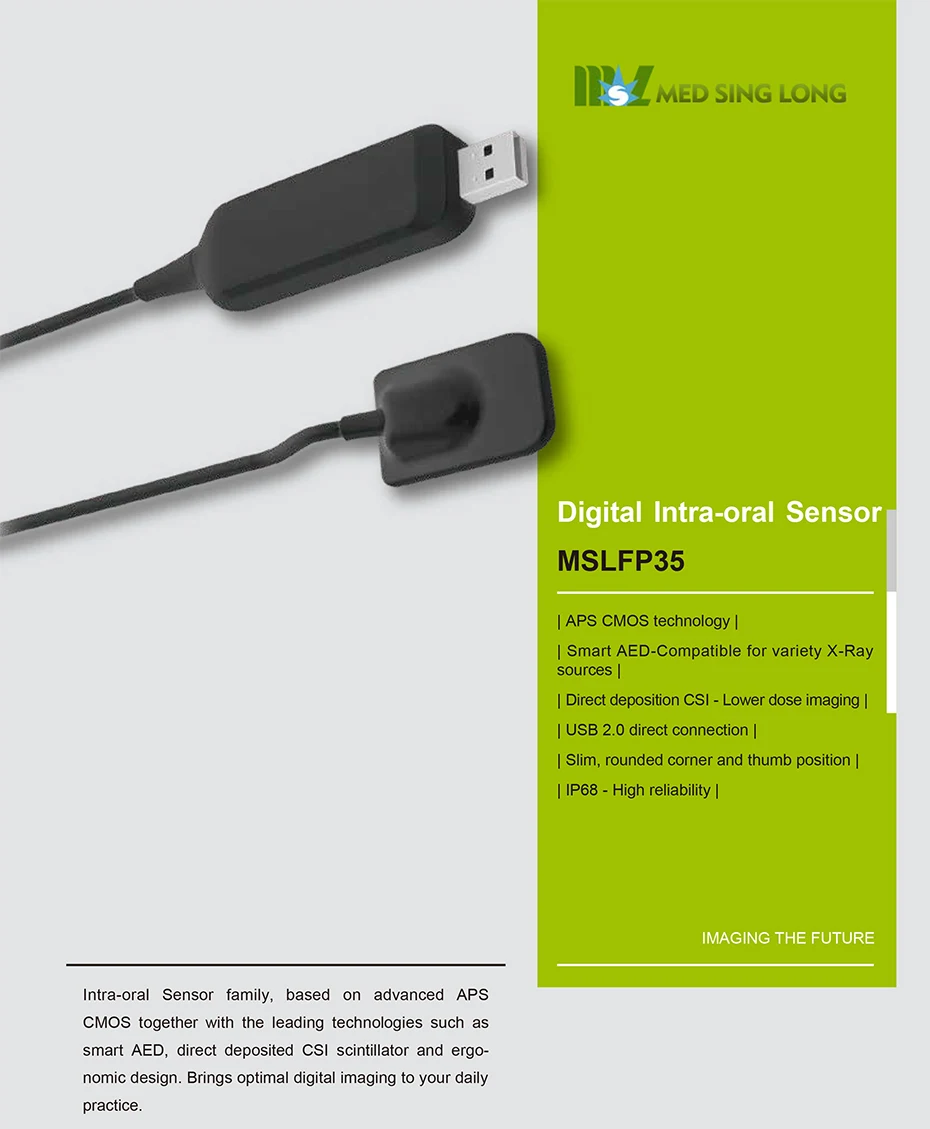 High Definition Dental Xray Sensor - MSLFP35 Wireless RVG