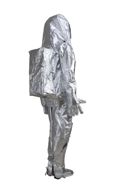 Fireman'S Suit Safety Aluminized Fire Clothing Aluminum Foil Plated ...