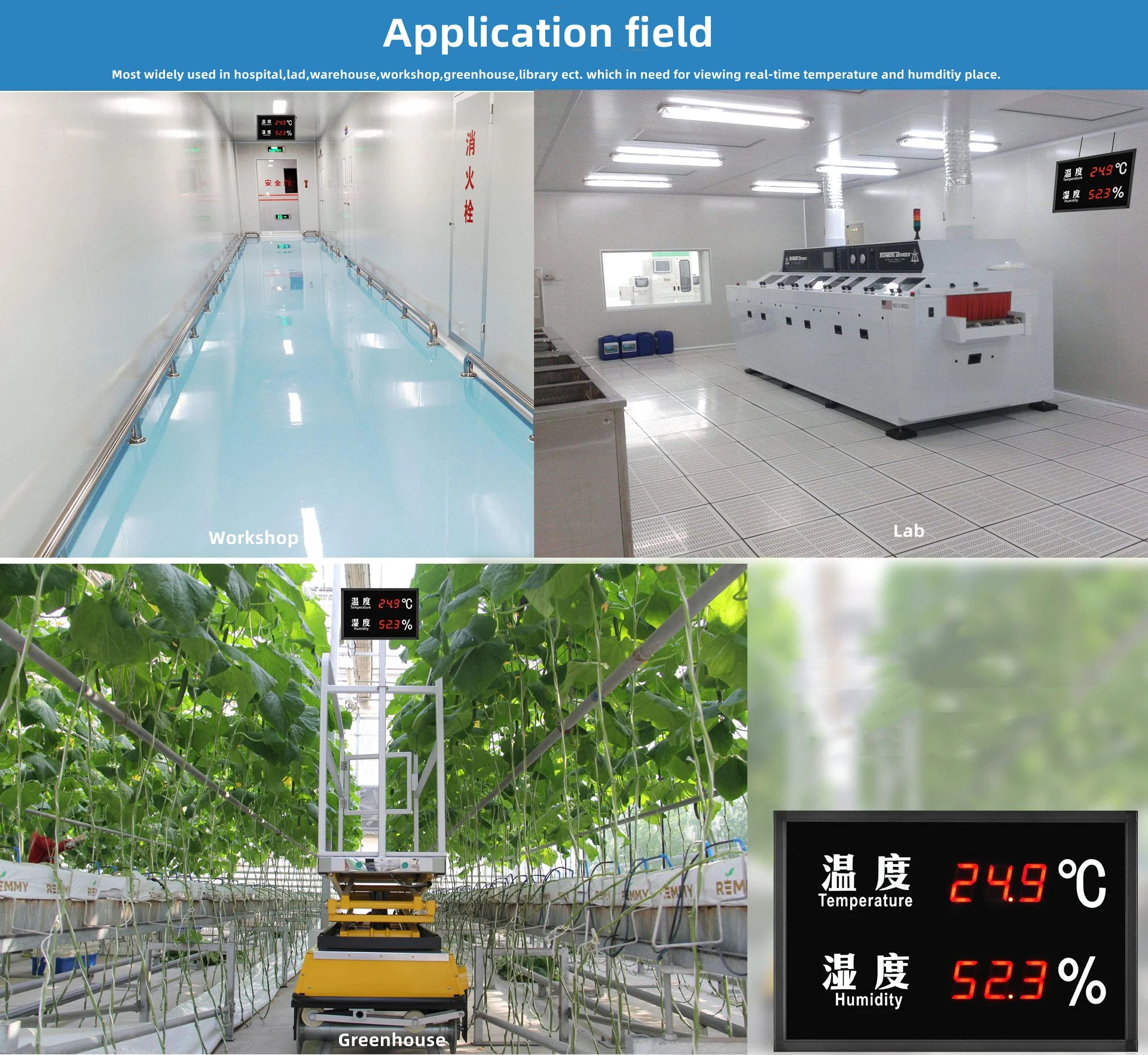 Temperature and Humidity Display RS485 WIFI Temperature and Humidity ...