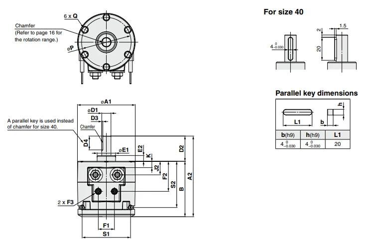 Vane Type Rotary Actuator Crb Crbs10 Crbs10-90 Crbs10-180 Crbs10-270 ...