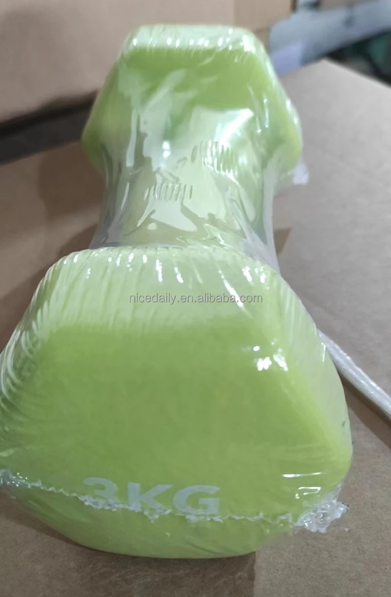 Gym Fitness 1kg 2kg 3kg 4kg Custom Weights Colored Pvc Coated Dumbbells ...