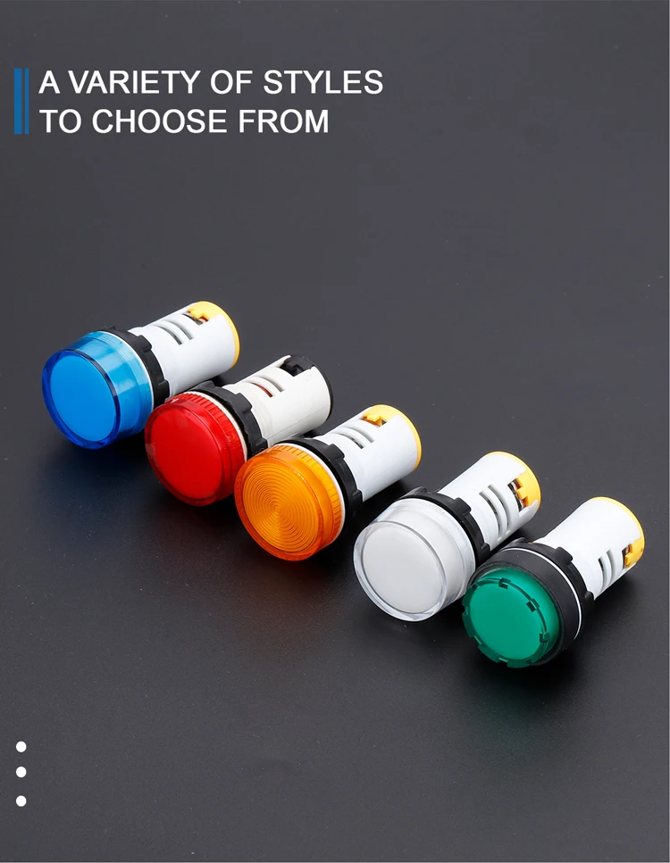 Wholesale Price 15mm Flat Round Diameter 12v 24v 110v 220v Colorful Led ...