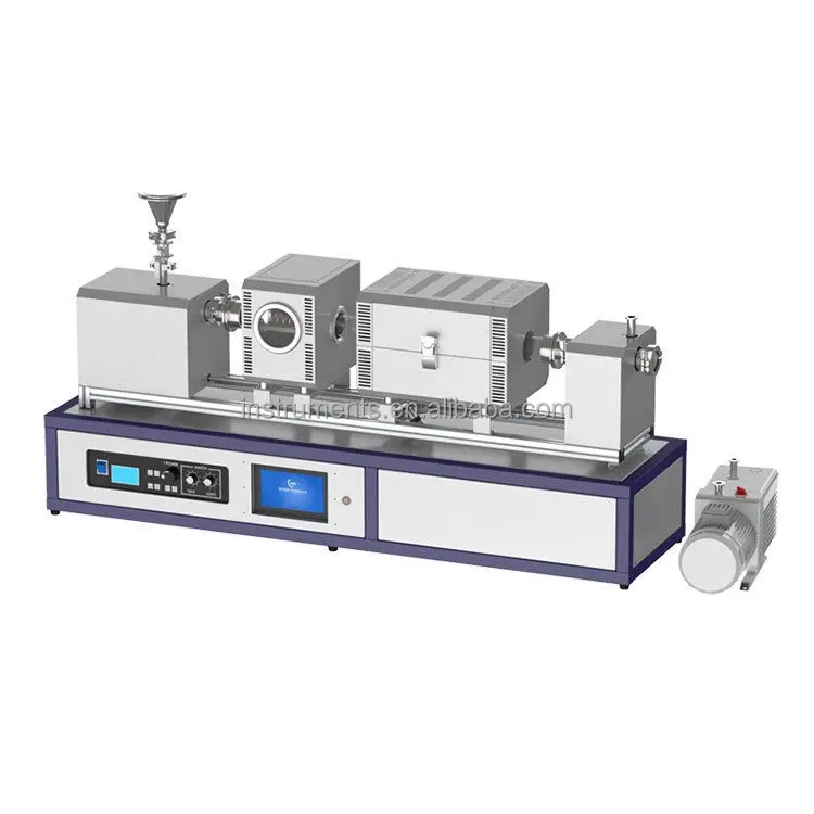 1200c Slide Multi Zone Pecvd Tube Coating Furnace (optional Tube Dia) W ...