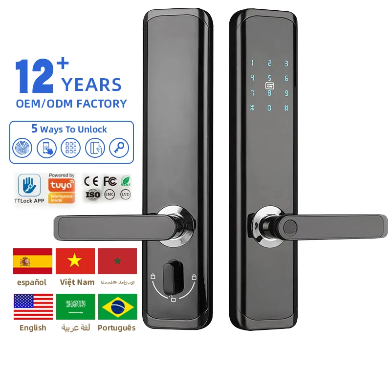 MZD Keyless unlock smart door lock with finger print and keys smart ...