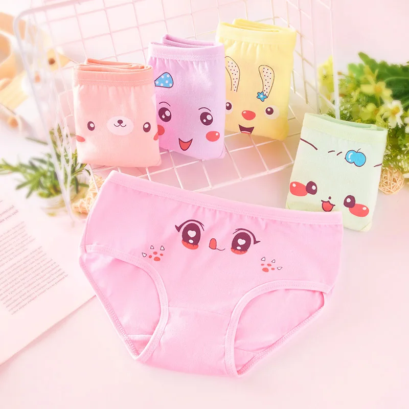 Custom Comfortable Little Girls Dot Underwear Kids Breathable Comfort ...