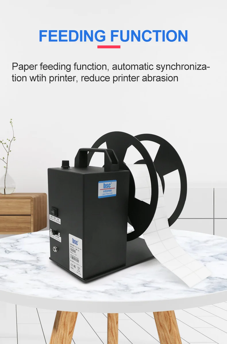 Auto Label Rewinder Unwinder 120mm Thermal Label Printer Rewinder BSC ...