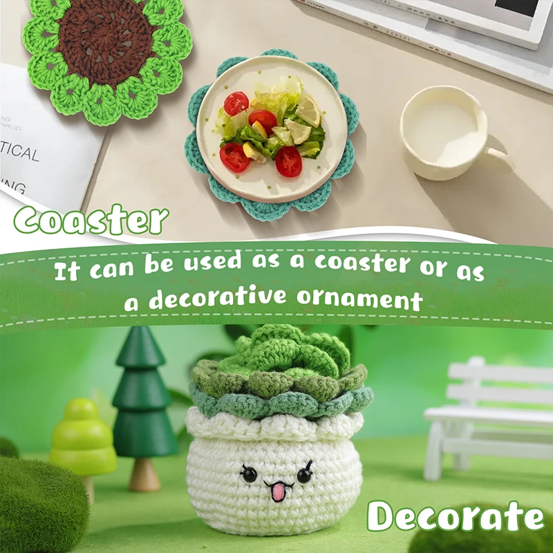 Handmade Crafts Crochet Starter Kit Crochet Kit for Beginners Plants ...