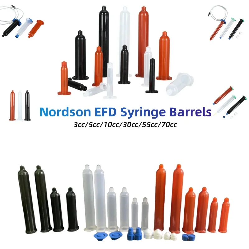 Nordson EFD Amber Syringe Barrel 3cc 5cc 10cc 30cc 55cc 70cc Pneumatic ...