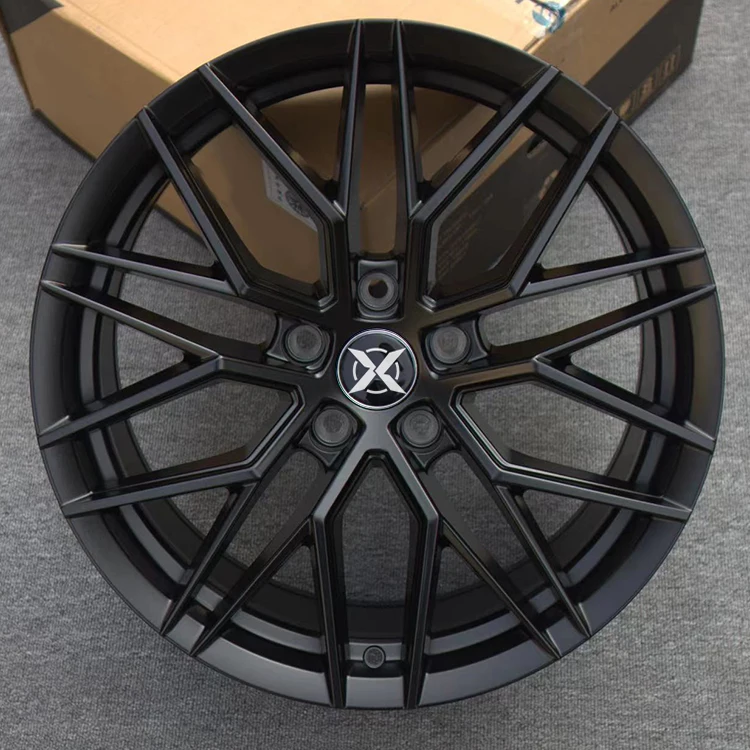 18 Inch Customized 5x108 5x112 5x114.3 Wheel With Rims Satin Black ...