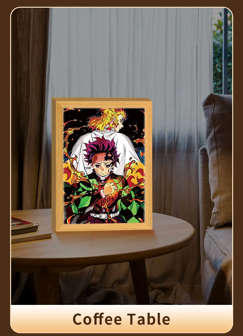 Agatsuma Zenitsu Anime Kimetsu No Yaiba 3D Night Light LED Painting ...