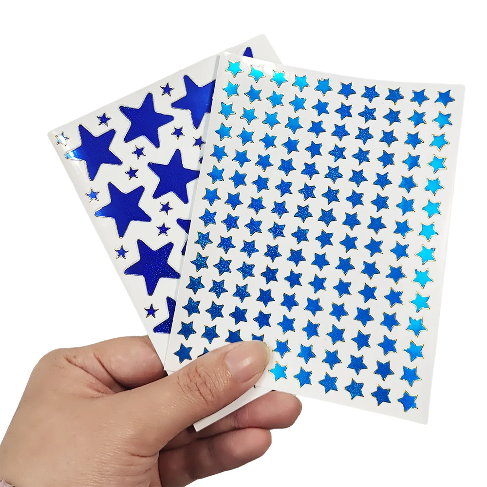 Teacher Shining Star Stickers Label Stickers Five Pointed Star Smiling ...