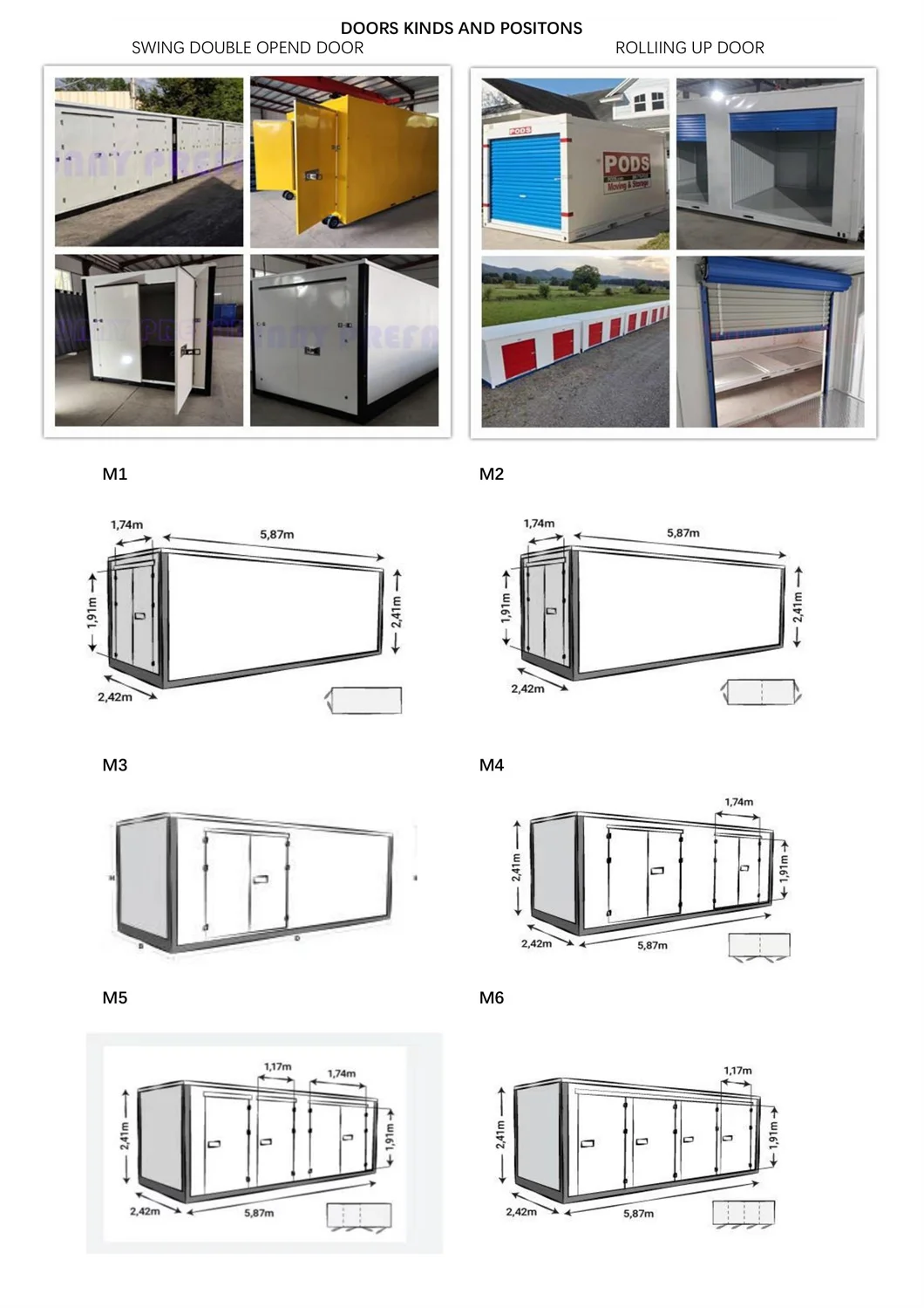 Steel Material Prefab Assemble Stackable Foldable Mobile Container