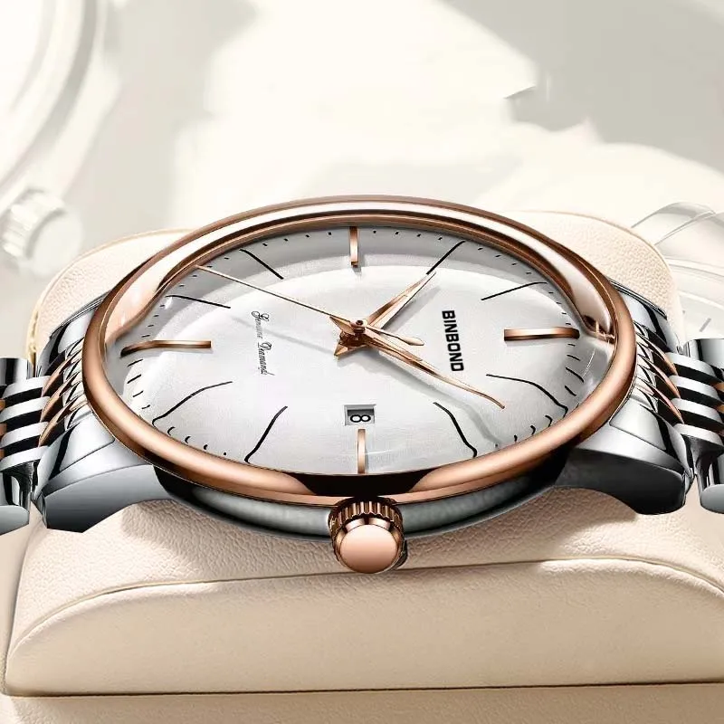 Ultra Thin Curved Glass Stainless Steel Relojes Custom Logo Private ...