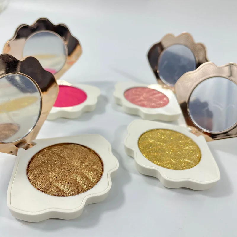 Custom Shell Shape Highlight Palette Shiny Glow Highlighter Powder ...