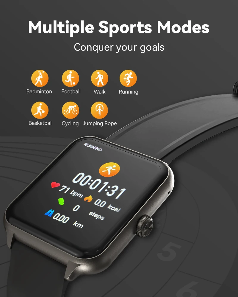 Maxtop Super Big Screen Smartwatch Breathe Training Multiple Sports ...