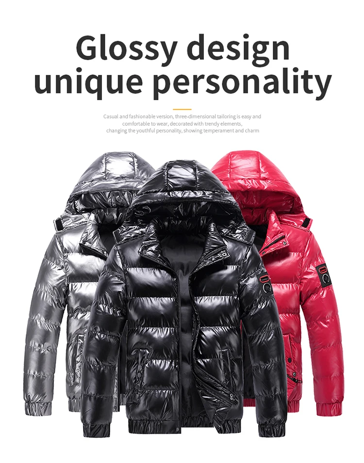 Winter Puffer Shiny Bubble Jackets Custom logo Glossy Bubble Coats for Men| Alibaba.com