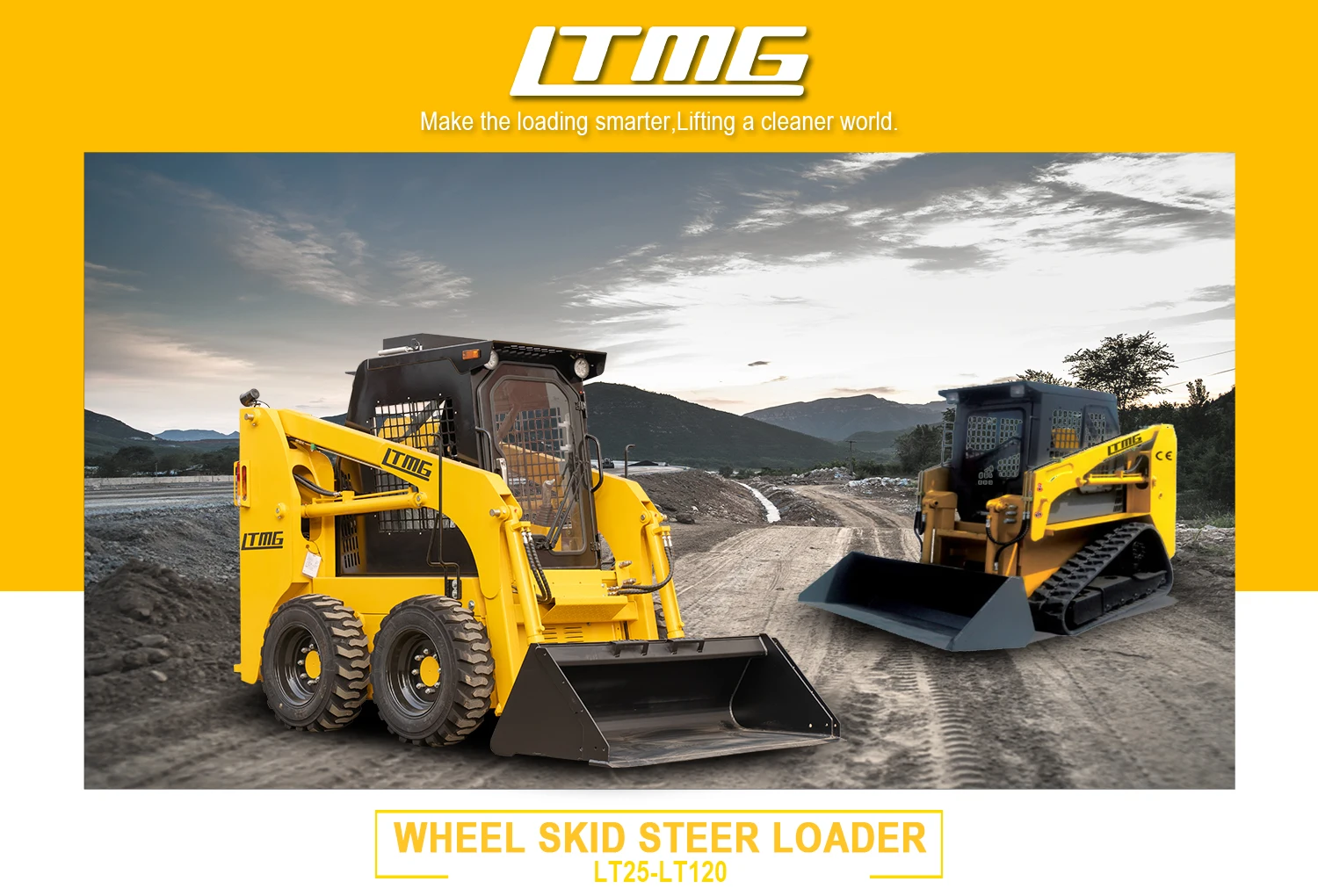 Ltmg Power Wheels Skid Steer Loader4.5ton 6ton Loader Skid Steer With ...