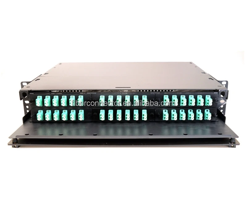 KNC PP1002-B1 19'' 2U 96 Core Drawer Type LGX Adapter Plate Rack ...