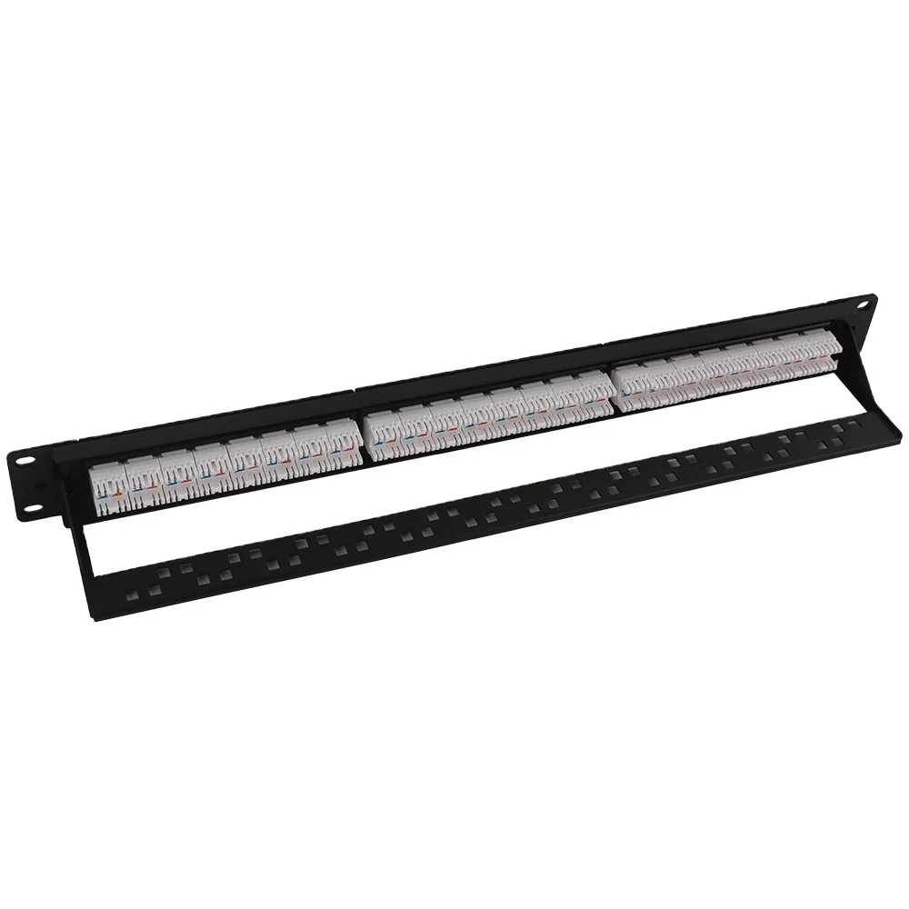 LIYUAN CAT5E CAT6 Patch Panel with 24 Ports UTP Keystone Jacks and ...