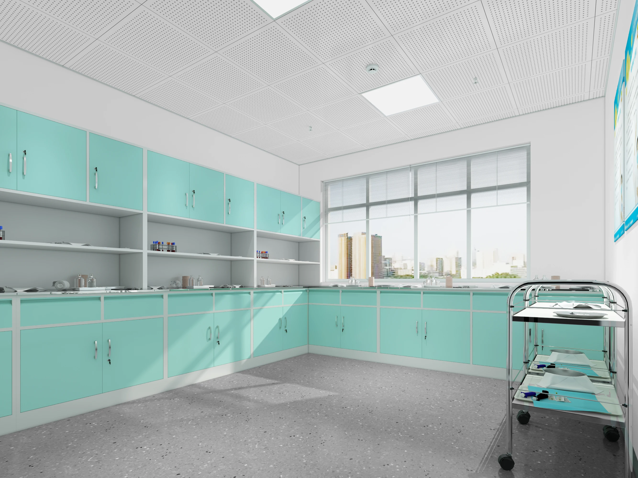 Clean Utility Room Hospital Design - Efficient Storage