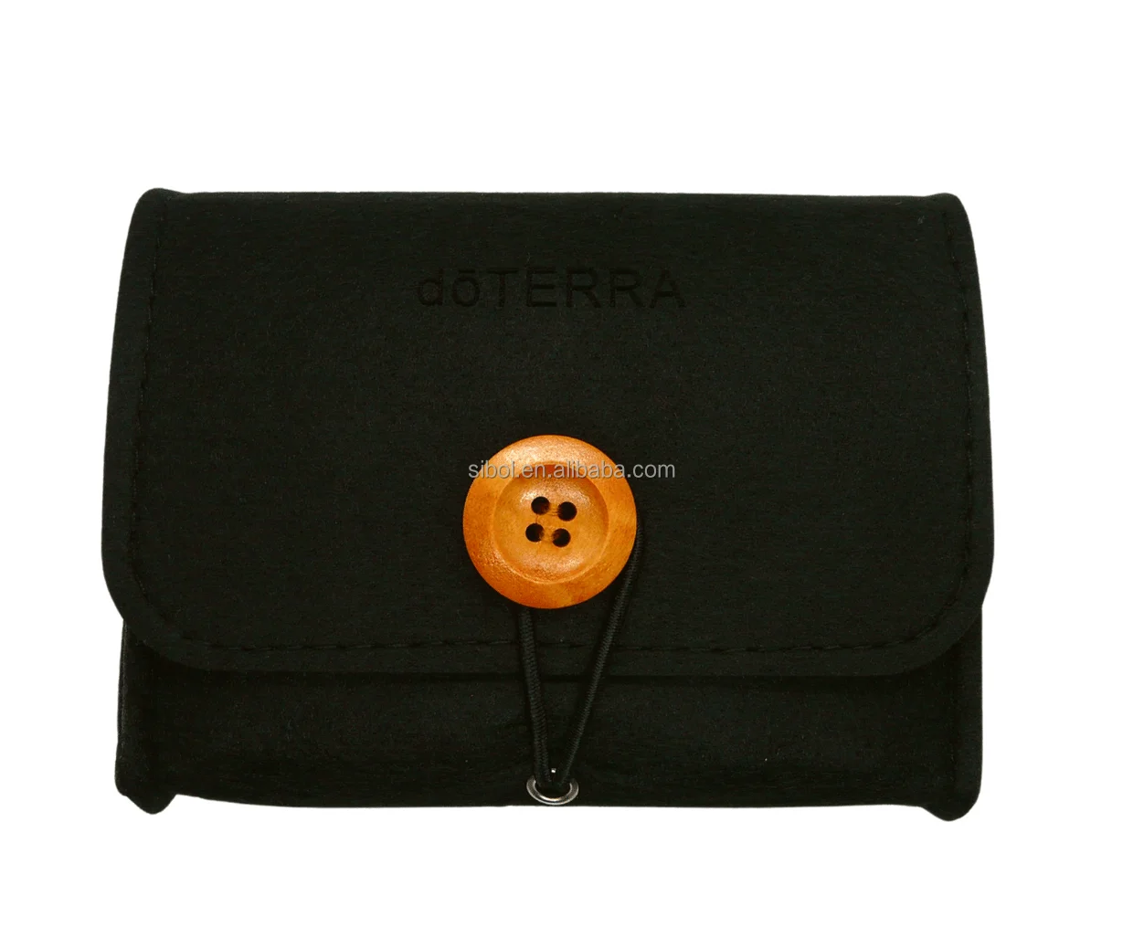 Felt Doterra Case With Wooden Buttons Holds 6 Roller Bottles Or 4 Vials ...