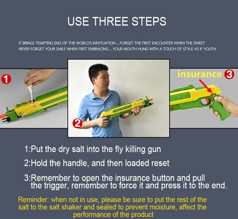 Salt-gun 3.0 - Bug-a-Bust Toy Pistol for Outdoor Fun