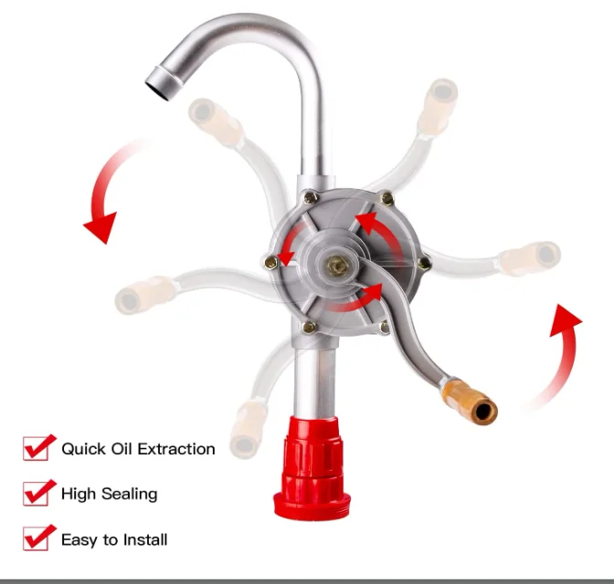 Aluminium Rotary Hand Oil Filling Pump - 300cc/cycle