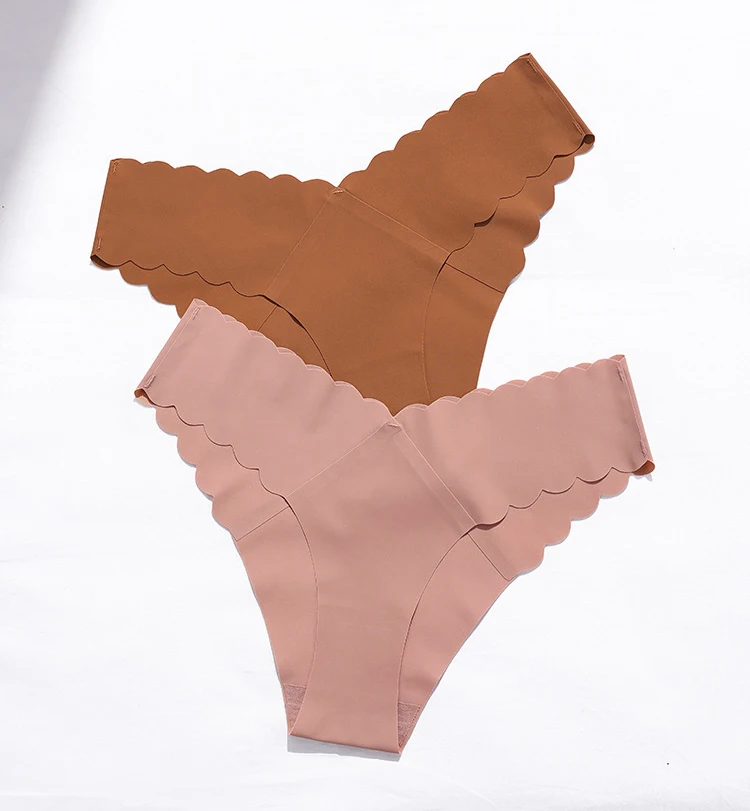 V Shape Waist Pure Color Wave Design Quick Dry Breathable Ice Silk ...