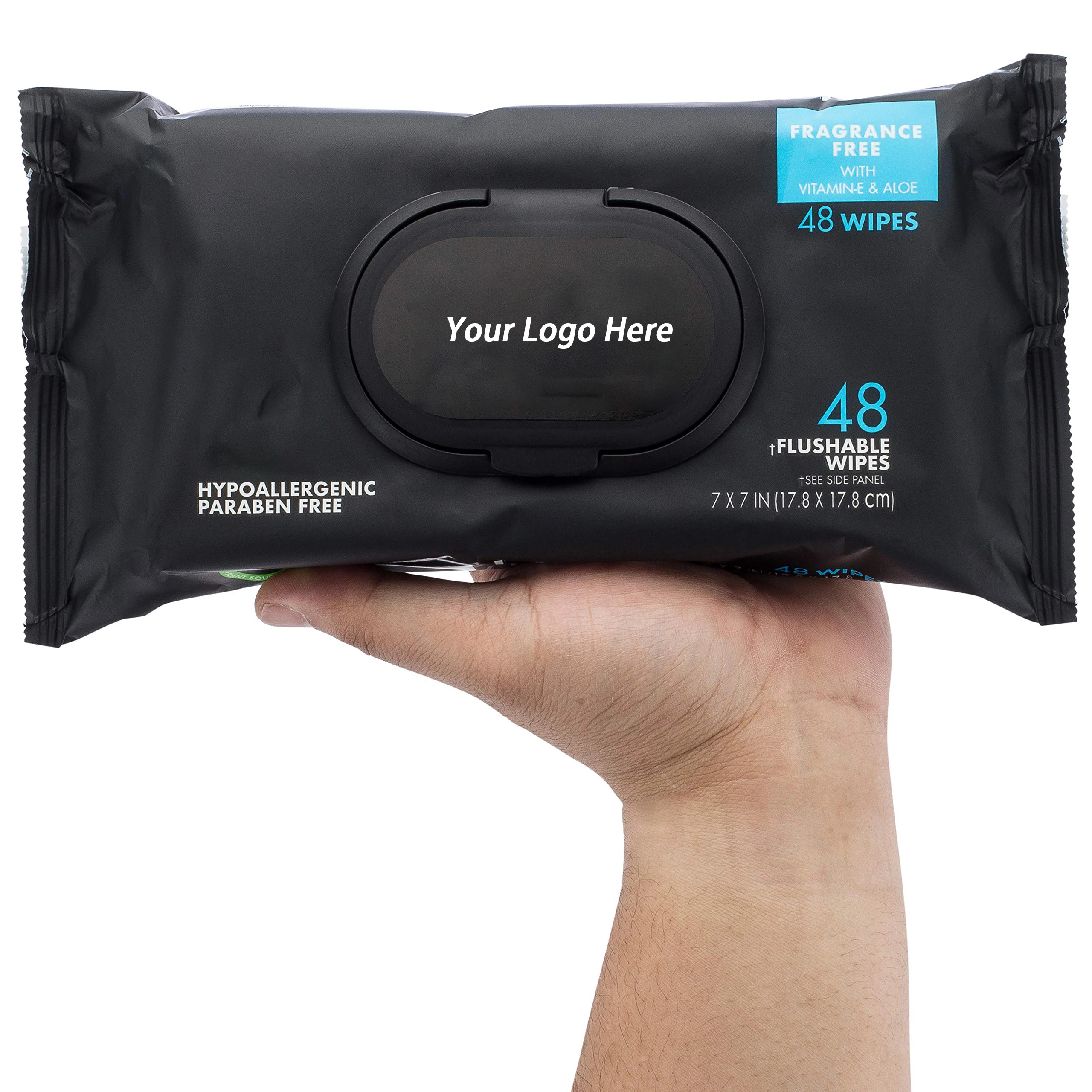 Flushable Wipes 1 Pack, 48 Wipes - Unscented Extra Large Adult Wipes ...