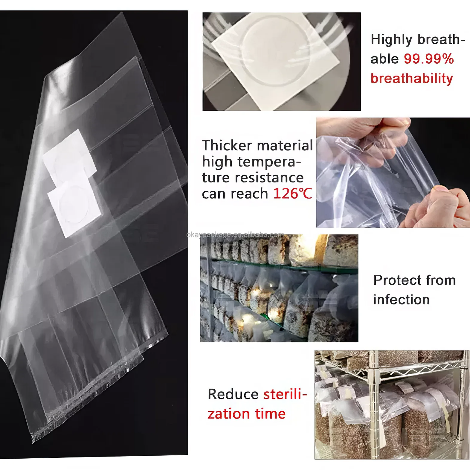 Polypropylene Mushroom Substrate Thicker Spawn Autoclave With ...